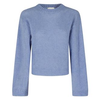 Alysi Femme, Pulls, Bleu, Taille: 38 FR Girocollo Maglia Super Mohair