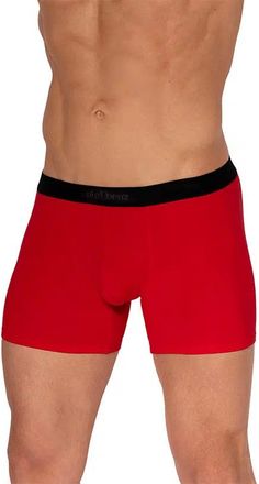 Olaf Benz Herren Trunk rot Mikrofaser unifarben