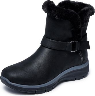 Skechers Slip INS Winterstiefeletten Dreamers Move Schwarz Textil vegan wasserfest, Größe:38.5, Farbauswahl:schwarz