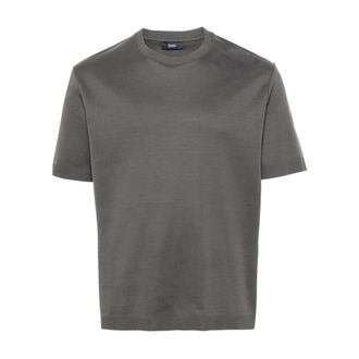 Herno L&auml;ssiges Graues T-Shirt - - Tops - Herren - Grau - S