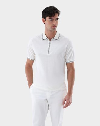 van Laack Poloshirt mit Reißverschluss aus Air Cotton