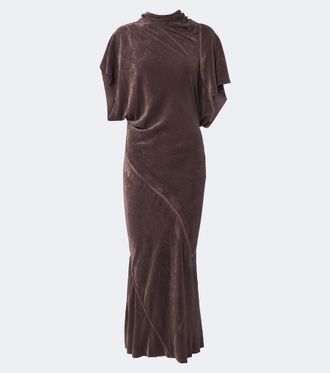 Rick Owens Robe midi Seb en velours