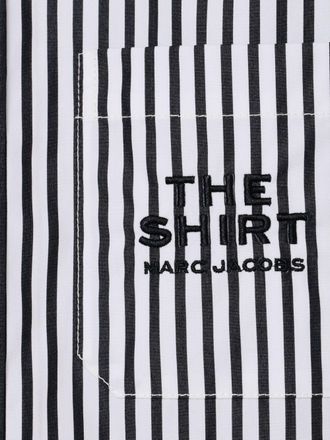 Marc Jacobs Vertical Striped Cotton Shirt - Black and White
