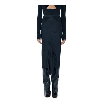 Rick Owens Asymmetrischer Midirock - - Skirts - Damen - Schwarzk - L