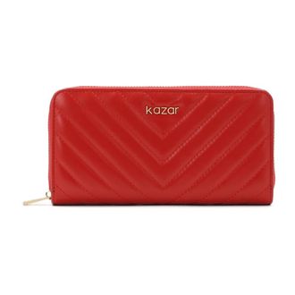 Kazar Rote Brieftasche mit Kreuzsteppung - - Accessories - Damen - Rot - ONE SIZE