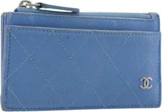 Chanel Porte-monnaie vintage doccasion - Femme - Pre-owned - Bleu - Taille: ONE Size