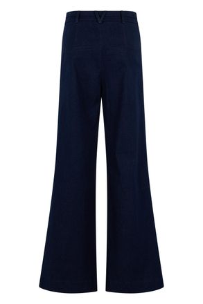 Veronica Beard Womens Bell-Bottom Denim Pants, Midnight Wash Viscose Flared Jeans