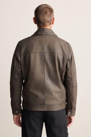 Next Lederjacke Signature Lederjacke mit Kragen (1-St)