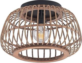 Lindby Deckenlampe Bominio (Skandinavisch) aus Holz (1 flammig, E27) - Deckenleuchte Lampe Wohnzimmerleuchte