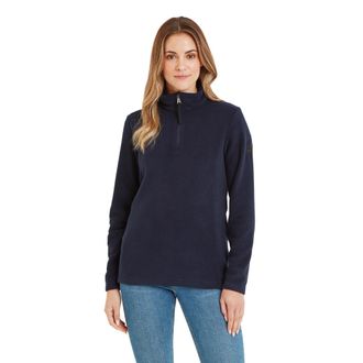 TOG24 Fleecepullover Damen mit Halbem Rei&szlig;verschluss Fleecejacke Leichte Sweatjacke Warme Fleeceshirt &Uuml;bergangsjacke Damenjacke f&uuml;r Laufen und Freizeit Dunk