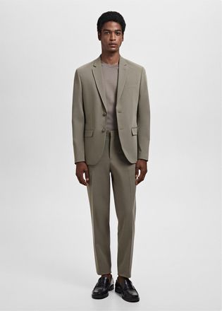 Mango Super Slim Fit-Anzughose aus Stretchstoff grün - Herren - 36 - MANGO MAN