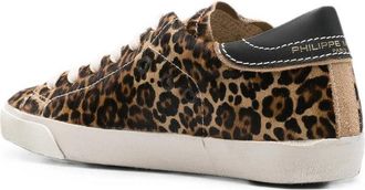 Philippe Model Leopard Print Calf Hair Sneaker - Brown