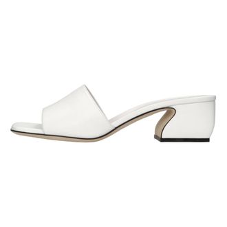 Sergio Rossi Femme, Chaussures, Blanc, Taille: 40 EU Mules Nappa
