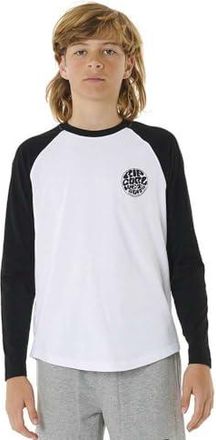 Rip Curl Wettie Icon T-Shirt Raglan pour Enfant, Blanc, 12