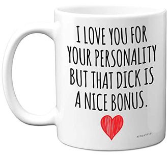 Stuff4 Jubil&auml;umstassen f&uuml;r Ihn - I Love You D**k Bonus-Tasse - lustige Geburtstagsgeschenke f&uuml;r Freund, Ehemann, Partner von Freundin, Ehefrau, Valentinstags