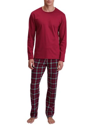 CALIDA Family & Friends Pyjama, lang Herren, warme Baumwollqualit&auml;t