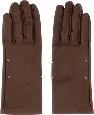 Maison Margiela Femme, Accessoires, Brun, Taille: ONE Size Knitted Cold Weather Gloves