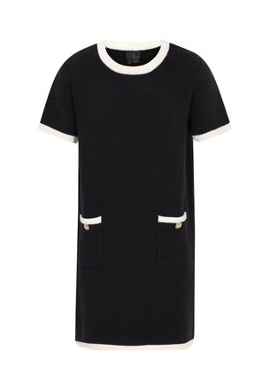 Dreimaster Dreimaster Kleid Frauen schwarz/offwhite
