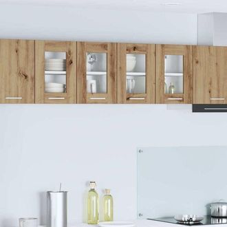 vidaXL vidaXL Armoire suspendue Riga 2 pcs Ch&ecirc;ne artisanal 60 x 31 x 40 cm