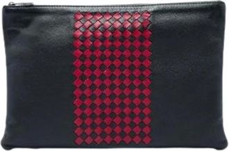 Bottega Veneta Pre-owned Sac bandouli&egrave;re tress&eacute; en cuir Nappa - Femme - Pre-owned - Noir - Taille: ONE Size