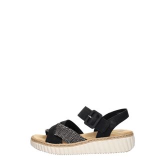 Rieker Femme, Chaussures, Noir, Taille: 40 EU Sandalen Plat