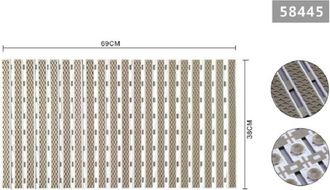 Trade Shop Trade Shop - ANTI-RUTSCH-DUSCHMATTE 69X38CM BADEMATTE RECHTECKIG BEIGE 58445