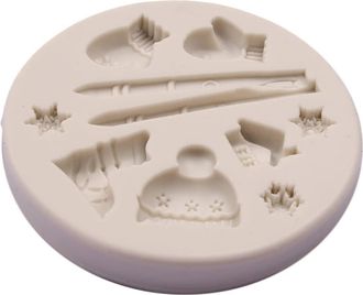 Amosfun Schneeflocke Strumpf Hut Form Weihnachten Fondant Kuchen Silikon Form Backen Werkzeug