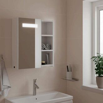 vidaXL Spiegelschrank mit LED-Beleuchtung Wei&szlig; 45x13x52 cm - Vidaxl