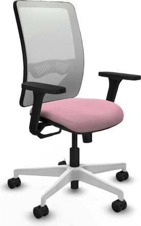 Piqueras y Crespo Rosa Schreibtischstuhl Zulema mit 3D-Armlehnen, h&ouml;henverstellbare Lendenwirbelst&uuml;tze, ausgestattet mit 3 Positionen und Schneidschaum, mit Rollen von 