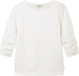 Tom Tailor Sweatshirt (1-tlg) Drapiert/gerafft