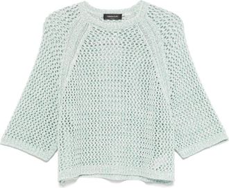 Fabiana Filippi Femme, Pulls, Vert, Taille: 42 FR Tricot &agrave; col rond