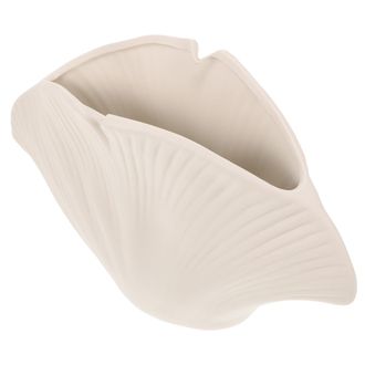 DOITOOL Keramikvase Muschelförmig Schmale Desktop Vase aus Keramik Deko Vase für Trockenblumen und Blumenarrangements Moderne Wohnraumdeko für Wohnzimmer und 