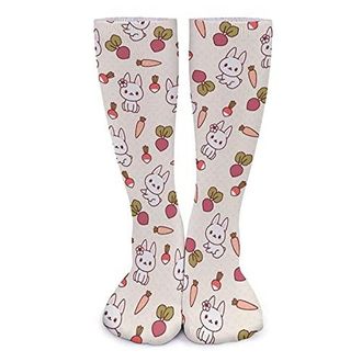 Generic Lapin Avec Des L&eacute;gumes Femme Homme Chaussette De Course Durabilit&eacute; Chaussettes De Tennis Comfort Chaussettes De Sport Pour Cyclisme Randonn&eacute;e Voyager