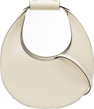 Staud Mini Moon crossbody staud cr&egrave;me en cuir