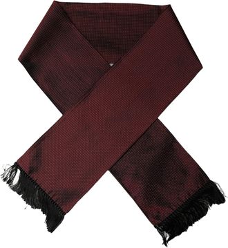 Dolce & Gabbana Silk Dotted Scarf - Burgundy
