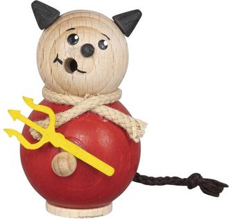 Saico Mini Rauchfigur/Räucherfigur - Teufel - Höhe von 8 cm - ein charmantes Stück traditioneller Handwerkskunst - liebevoll gestaltete Räucherfigur - kompa