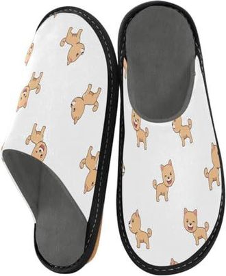 HMZXZ Pantoufles en forme de chien mignon pour homme et femme, motif chiot de dessin anim&eacute;, chaussons dint&eacute;rieur pour la maison, la chambre &agrave; coucher, les v