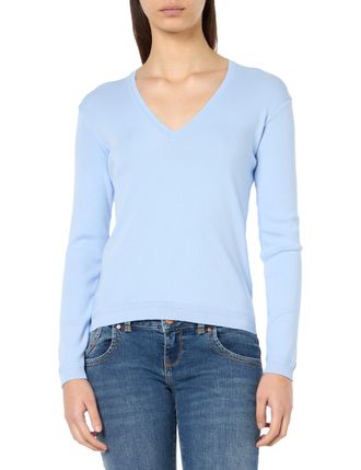 Benetton Damenpullover, Hellblau 2k3, S