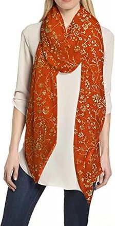 Lina & Lily Hijab Châle Écharpe Foulard Femme Fleur (Orange)