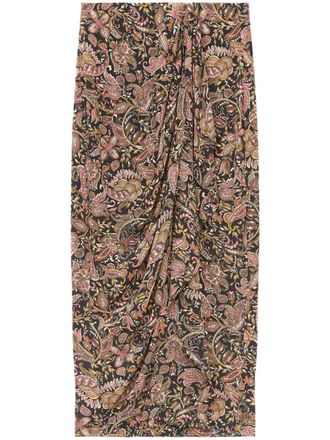 Isabel Marant jupe Zaine &agrave; coupe mi-longue - Noir