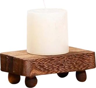 Generic Holzregal - quadratische Regale, Organizer, Holzst&auml;nder, Blumentopf-Tablett, tragbares, dekoratives Heimregal, verstellbarer Organizer f&uuml;r Aromatherap