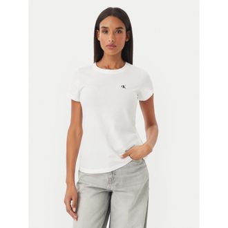 Calvin Klein Jeans T-Shirt J20J212883 Wei&szlig; Slim Fit