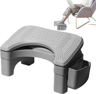 Generico Toilettenhocker, Toilettenhocker, f&uuml;r WC-F&uuml;&szlig;e, Kothocker, mit Trittstufe f&uuml;r Kniebeugen, h&ouml;henverstellbar, Fu&szlig;hocker mit Box