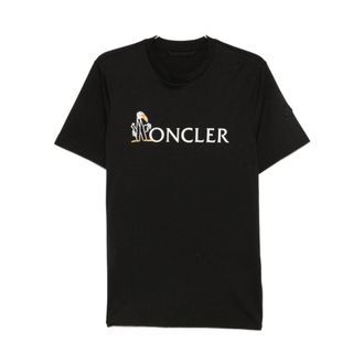Moncler T-Shirt - - Tops - Herren - Schwarzk - XL