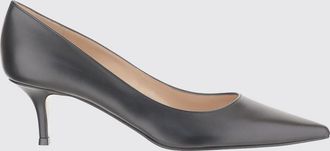 Gianvito Rossi Pumps aus glattem Kalbsleder mit mittelhohem Absatz