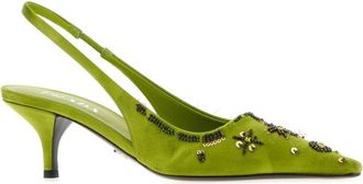 Prada D&eacute;collet&eacute; Heel - Green