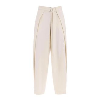 Ami Weite Hose mit schwebenden Paneelen - - Trousers - Damen - Wei&szlig; - S