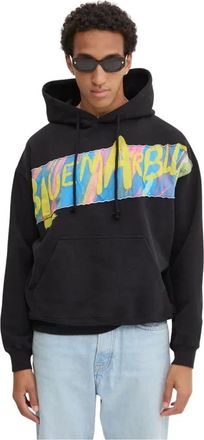 Bluemarble Bluemarble, Homme, Sweatshirts et sweats &agrave; capuche, Noir, Taille: M Sweat &agrave; capuche imprim&eacute; logo