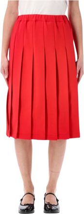 Comme Des Gar&ccedil;ons Femme, Jupes, Rouge, Taille: 38 FR Jupe Midi Pliss&eacute;e