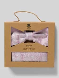Prince Bowtie Fliege und Einstecktuch im Set aus reiner Seide